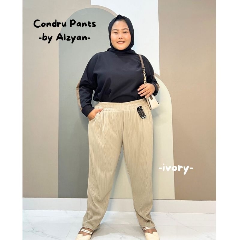 Jual CONDRU PANTS BIGSIZE | CELANA KNIT CONDRU PREMIUM | CONDRU JUMBO L ...