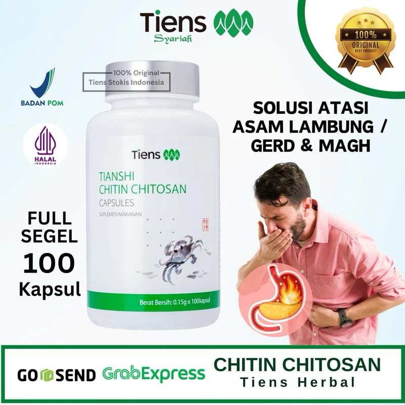 Jual CHITIN CHITOSAN 100 KAPSUL SEGEL PELANGSING BADAN TIENS AMPUH ...