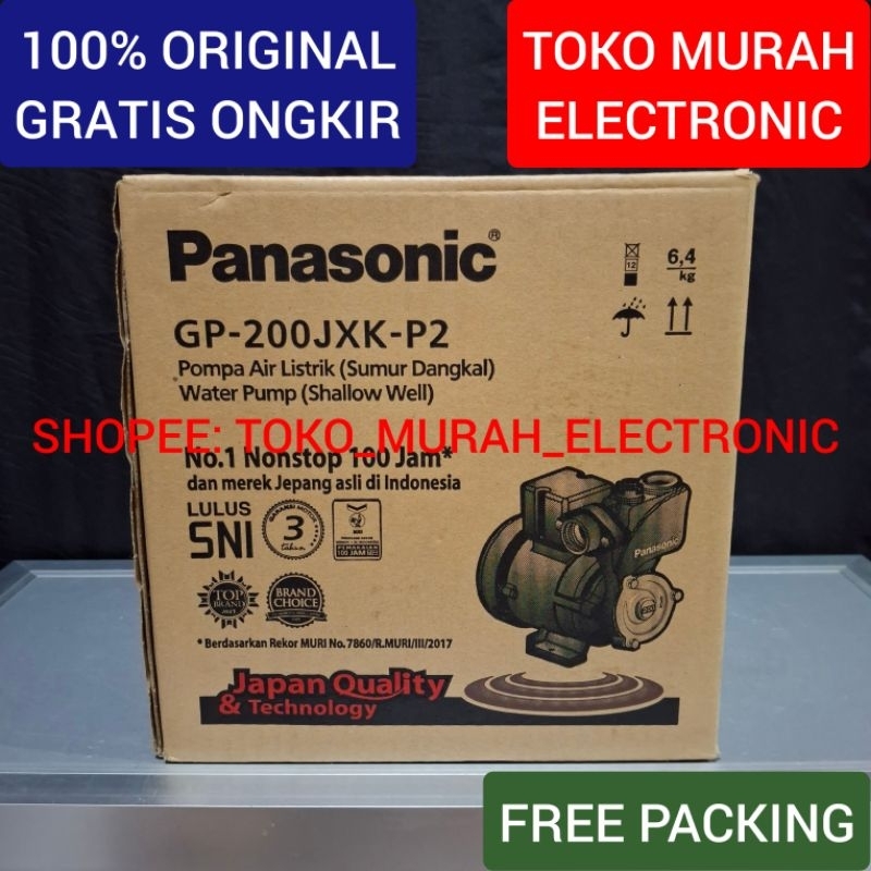 Jual TME - Pompa Air Panasonic GP-200JXK 200 Watt Original SNI Non ...