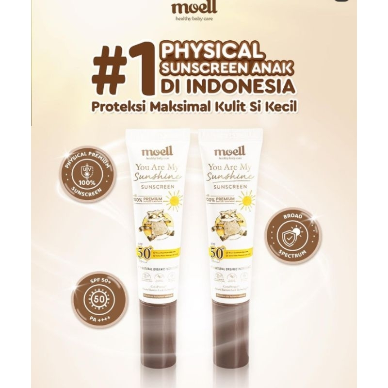 Jual MOELL SUNSCREEN SPF 50 PA++30GR | Shopee Indonesia