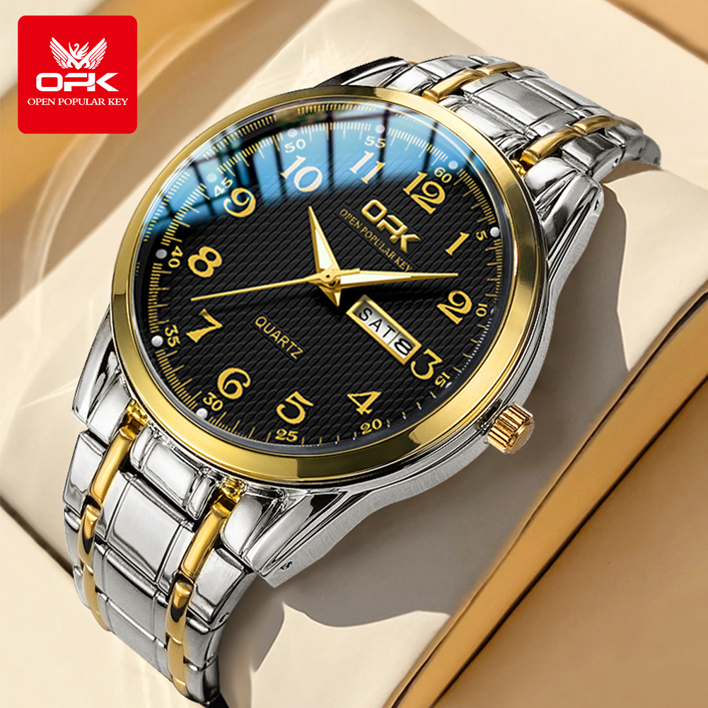 Jual OPK Jam Tangan Pria Anti Air Original 100% Terbaru Mewah Stainless ...