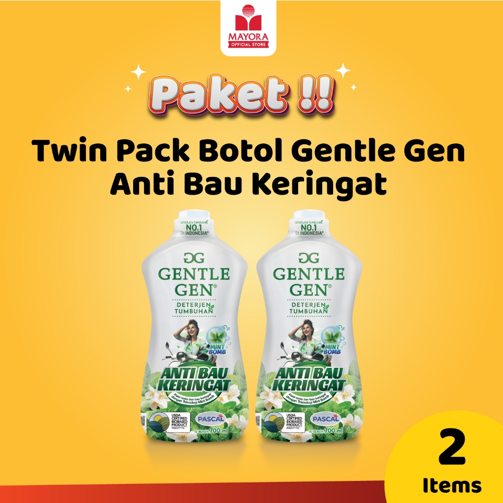 Jual Twin Pack Botol Gentle Gen Anti Bau Keringat | Shopee Indonesia