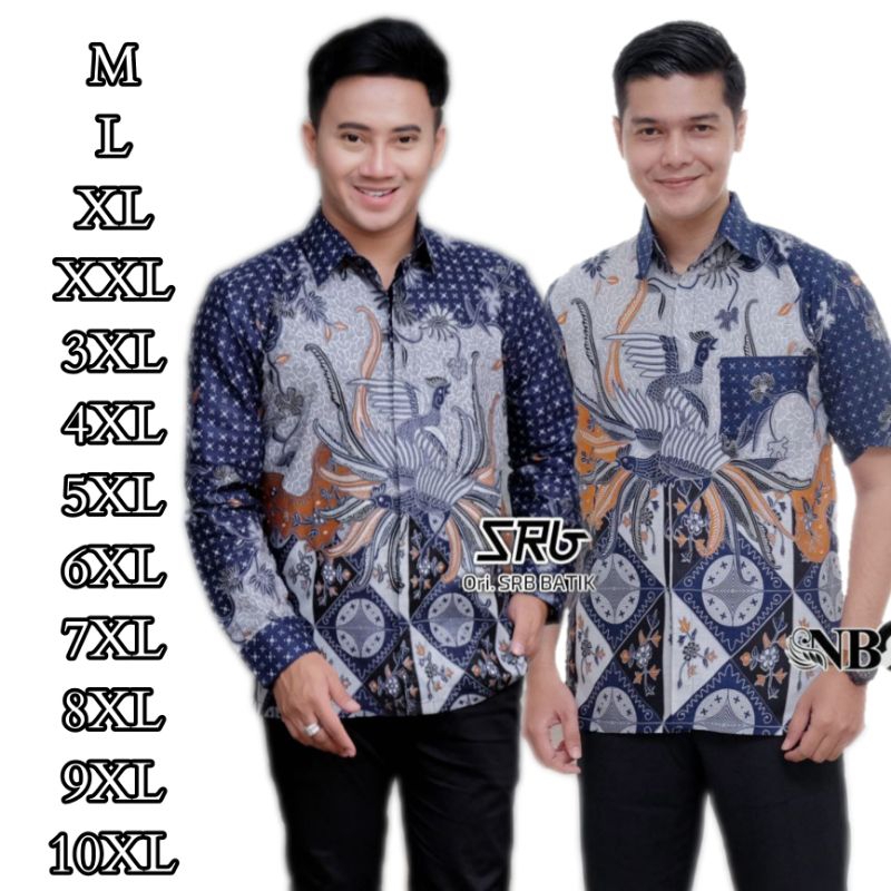 Jual Kemeja Batik Pria Jumbo Big Size M L XL XXL XXXL XXXXL XXXXXL Kemeja Batik Jumbo Lengan ...