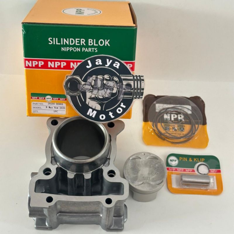 Jual Blok seher boring cylinder N max Nmax New Aerox New B6H Plus piston kit seher paket Npp ...