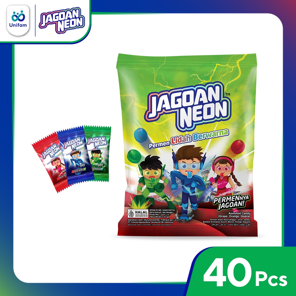 Jual Jagoan Neon Permen Warna Rasa Buah - Fruit Candy 1 Bag (Isi 50 Pcs ...