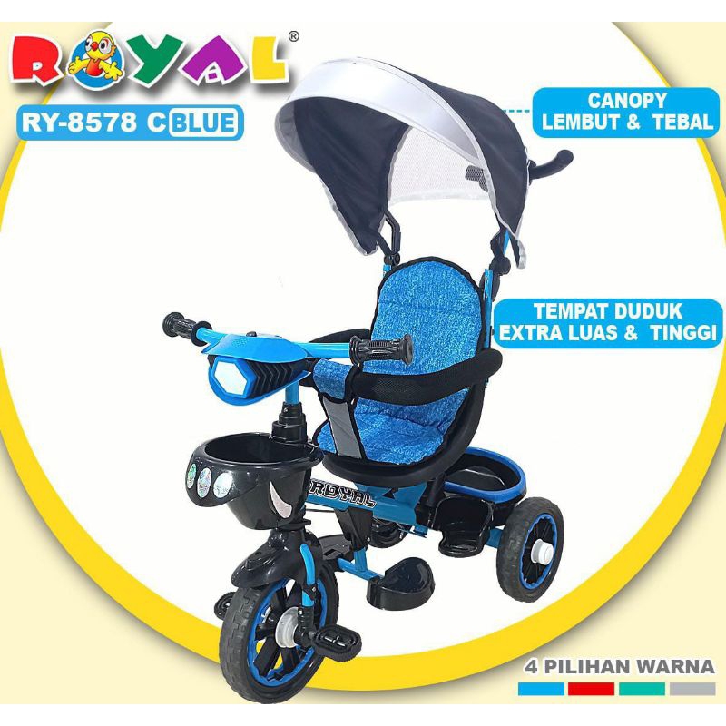 Jual STROLLER BIKE + SEPEDA RODA TIGA ANAK ROYAL 2IN1 RY-8578 C ...