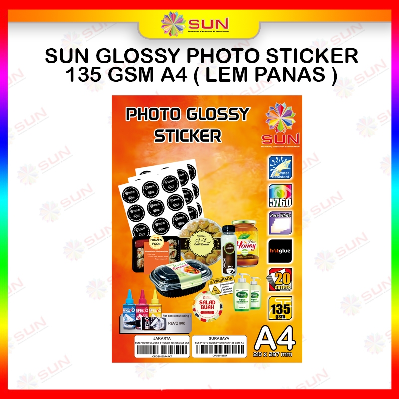 Jual Kertas Stiker Foto Glossy A4 - Glossy Photo Sticker Paper 145 Gram ...
