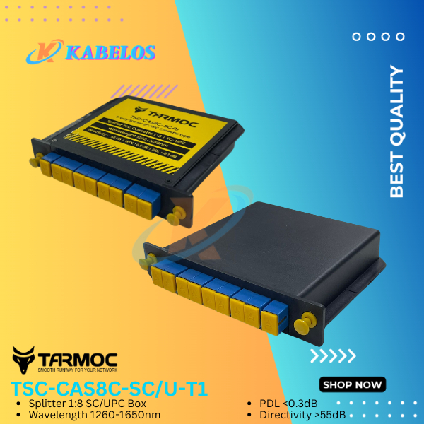 Jual Tarmoc Splitter FO 1:8 SC/UPC | Splitter 1:8 Box Cassette Fiber ...