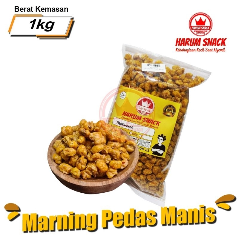 Jual MARNING PEDAS MANIS 1kg [Harum Snack Official] JAGUNG MEGAR SNACK ...