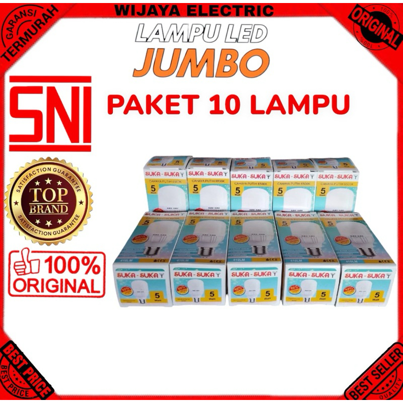 Jual paket 10pcs Lampu Led Suka-Suka 5 Watt Led Sukasuka 5 Watt | Shopee Indonesia