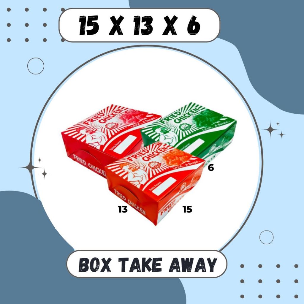 Jual Kardus Take Away 15x13x6 box KFC dus packing kotak kemasan nasi ...