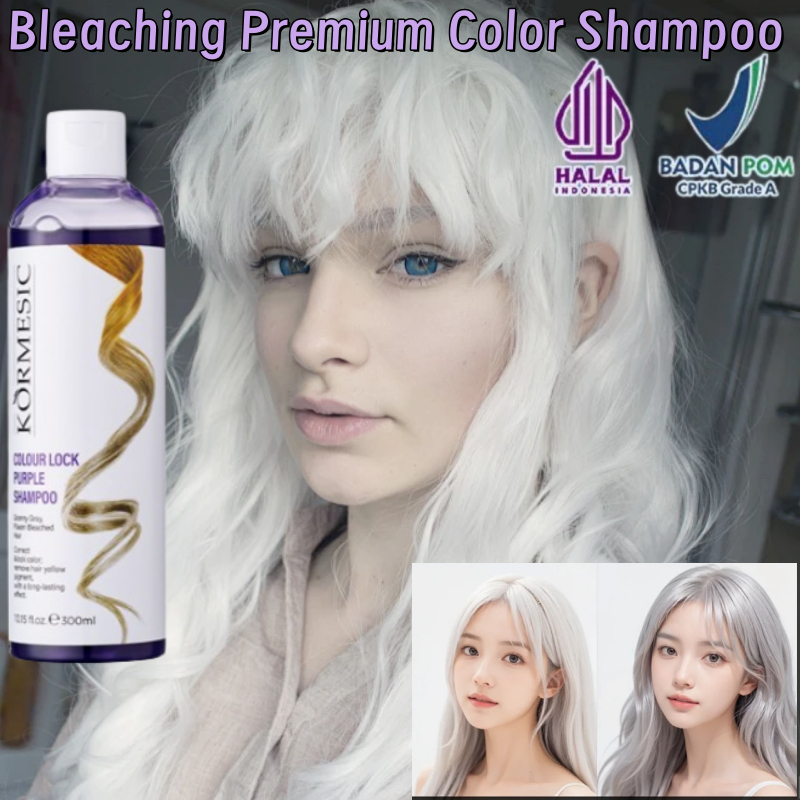 Jual Purple Shampoo Hair 300ml Bleaching Premium Color Shampoo With ...