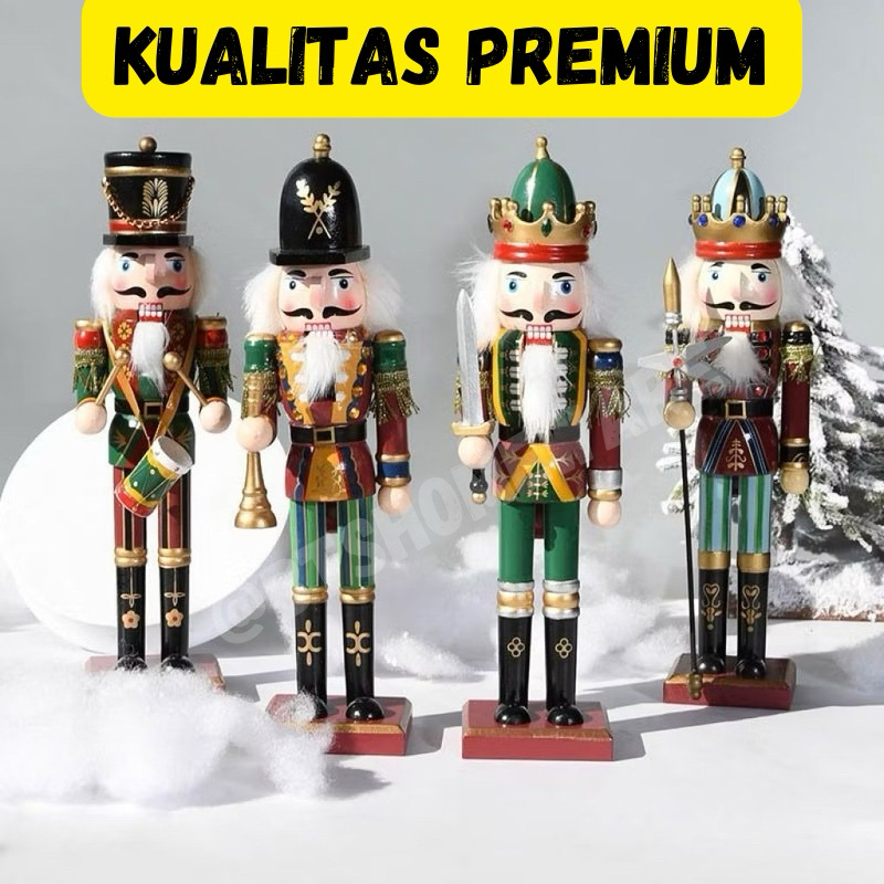 Jual (BESAR)Nutcracker Natal Hiasan Pajangan Meja Kado Natal Prajurit ...