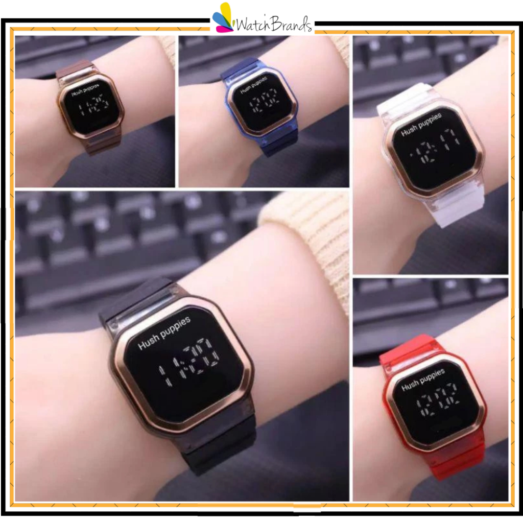 Jual WBS JAM TANGAN RUBBER DIGITAL SEGI HUSH PUPPIES GROSIR MURAH KARET ...