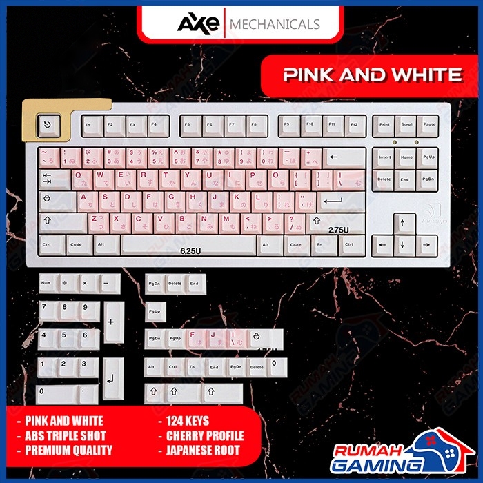 Jual KEYCAP - KEYCAPS - CHERRY - PINK AND WHITE - ABS - TRIPLE SHOT ...
