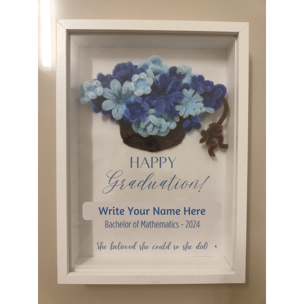 Jual Custom 3D Frame Toga Wisuda Bunga Flower Palsu Artificial Bingkai ...