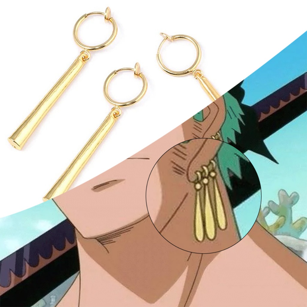 Jual Earrings Unisex 3Pcs/Set Anting Zoro Roronoa One Piece Cosplay ...
