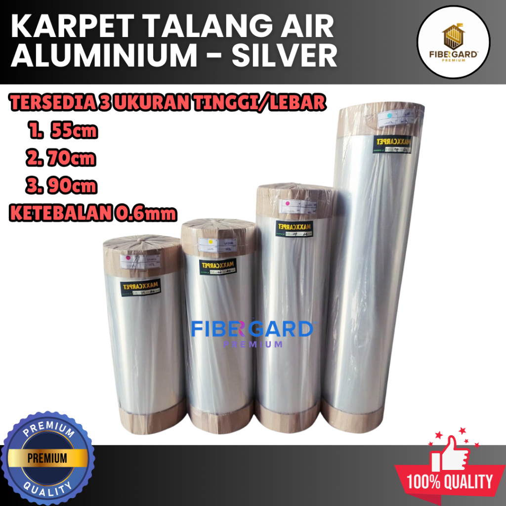 Jual FIBERGARD - [PER 1/2m] - Karpet Talang Air ALUMINIUM SILVER ...