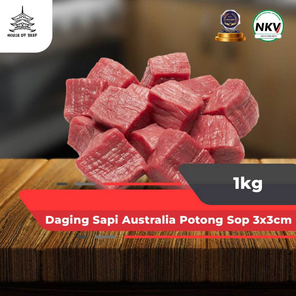 Jual Australian beef prime soup cut cube daging sapi potong kotak 1kg ...