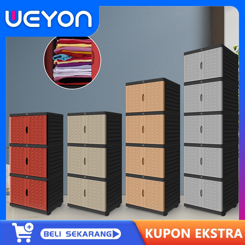 Jual Weyon Lemari Plastik Lemari Storage Cabinet 3/4/5 Terbaru Murah ...