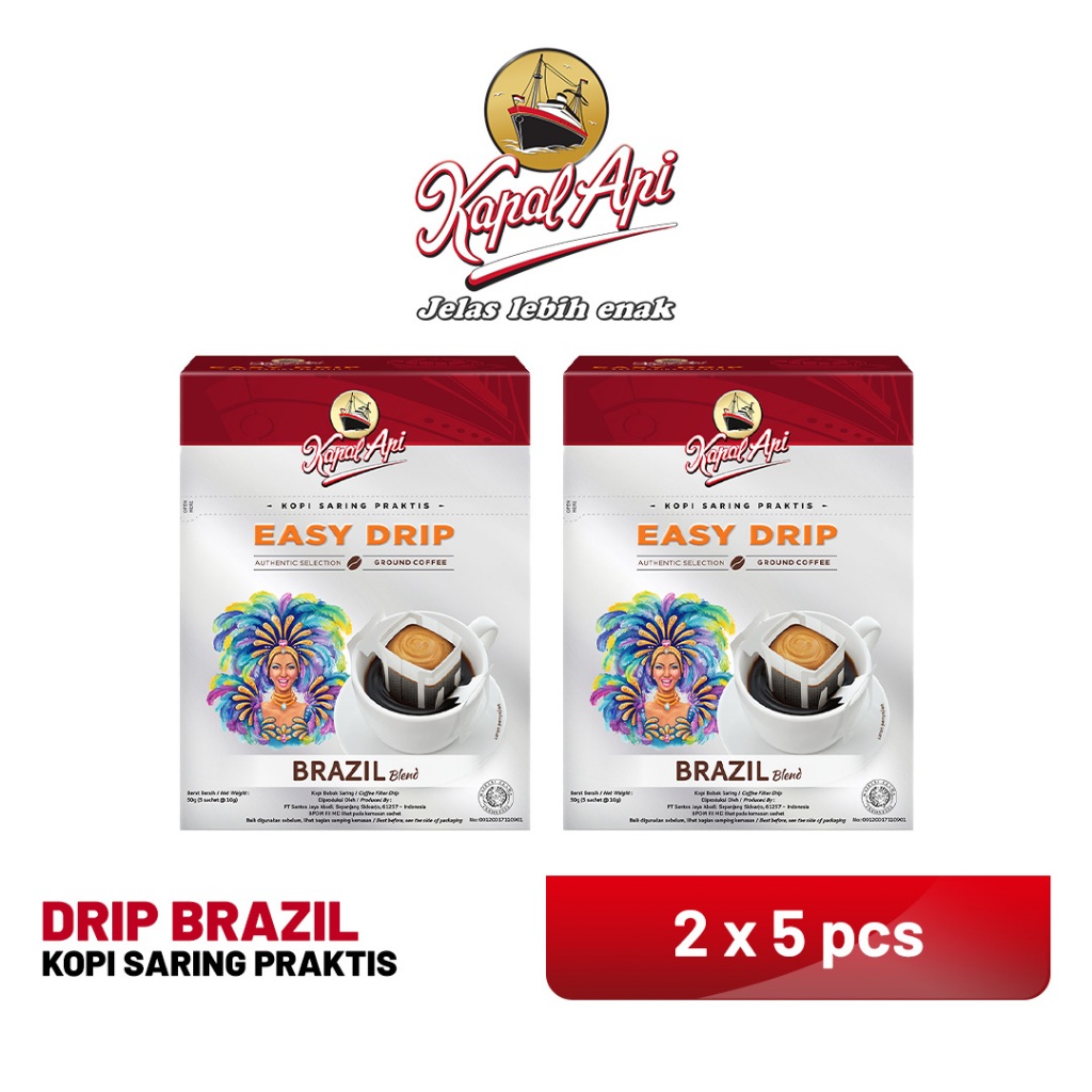 Jual KAPAL API Drip Brazil 2 Folding Box (5 x 10 gr) | Shopee Indonesia