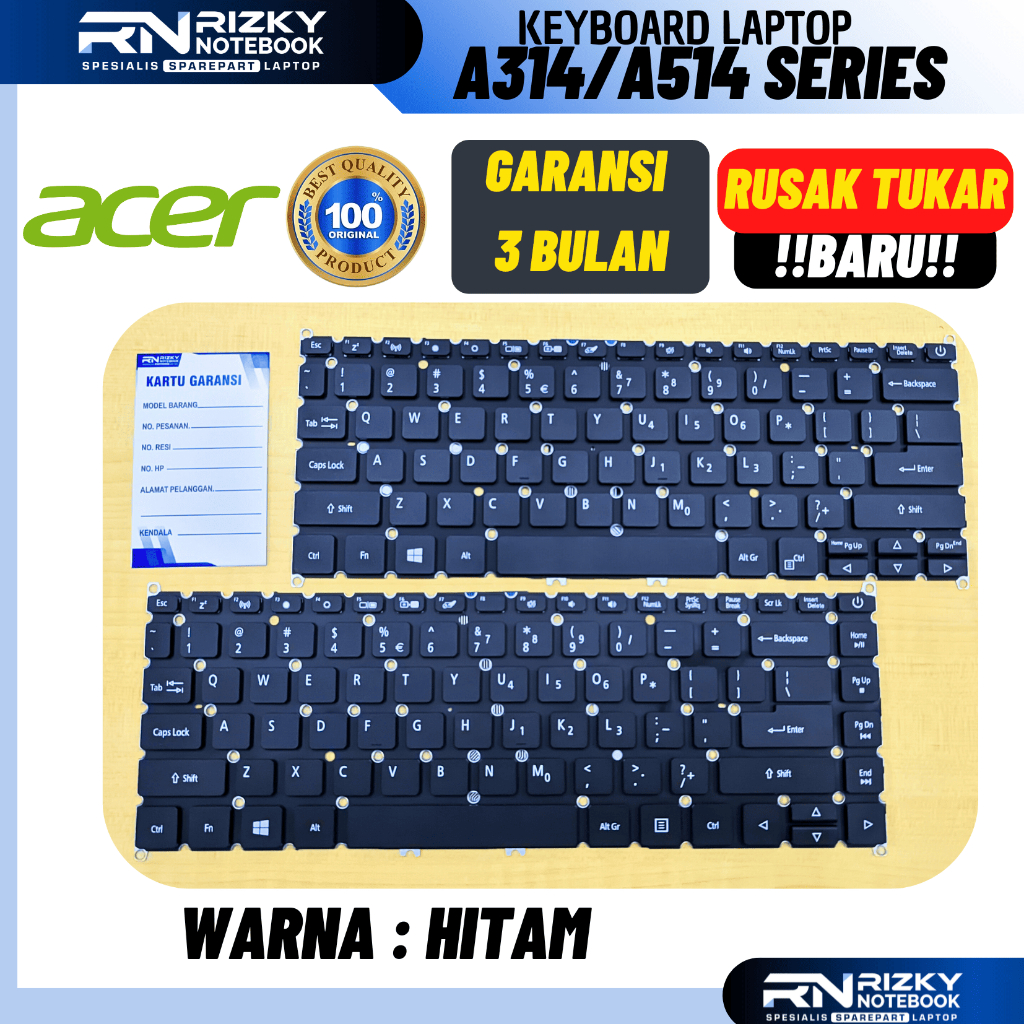 Jual Keyboard Laptop Acer Aspire 5 aspire 3 A314-22 A314-35 A514-52 ...