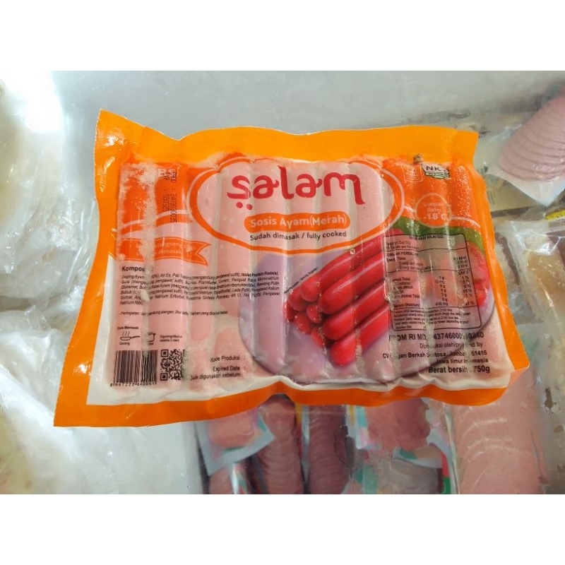 Jual SALAM Sosis Ayam Merah pendek 750gr | Shopee Indonesia