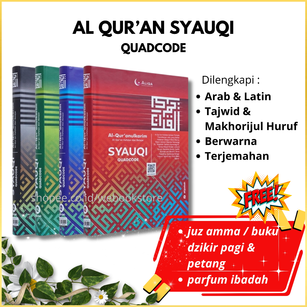Jual AL QURAN Syauqi Quadcode ALQURAN Tajwid Warna Latin dan Terjemah ...