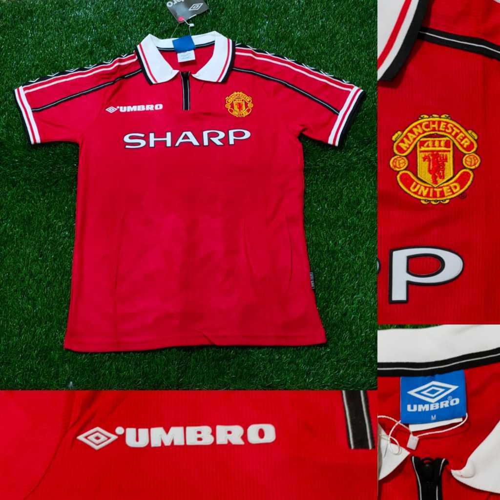 Jual JERSEY RETRO VINTAGE MANCHESTER UNITED HOME TREBLE WINNERS 1999 ...
