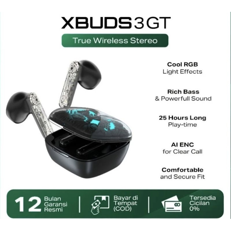 Jual Infinix TWS Xbuds GT 3 - XE 30 - RGB Light Effects - Al ENC for ...