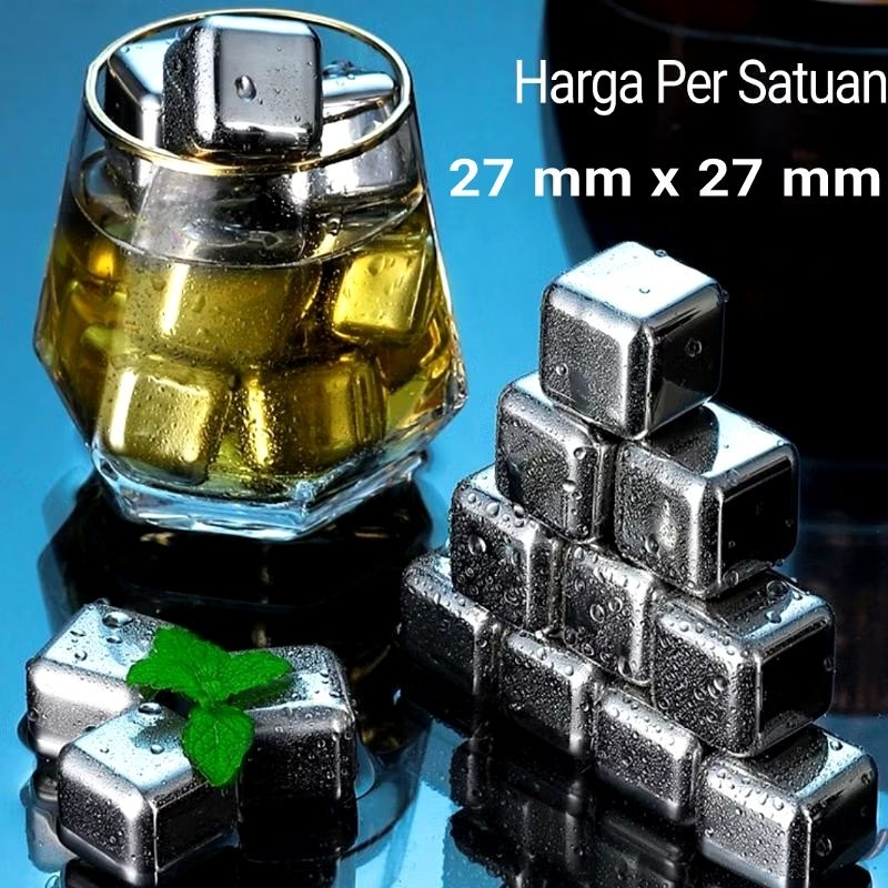 Jual Es Batu Stainless / Ice Cube Reusable Stainless Steel | Shopee ...