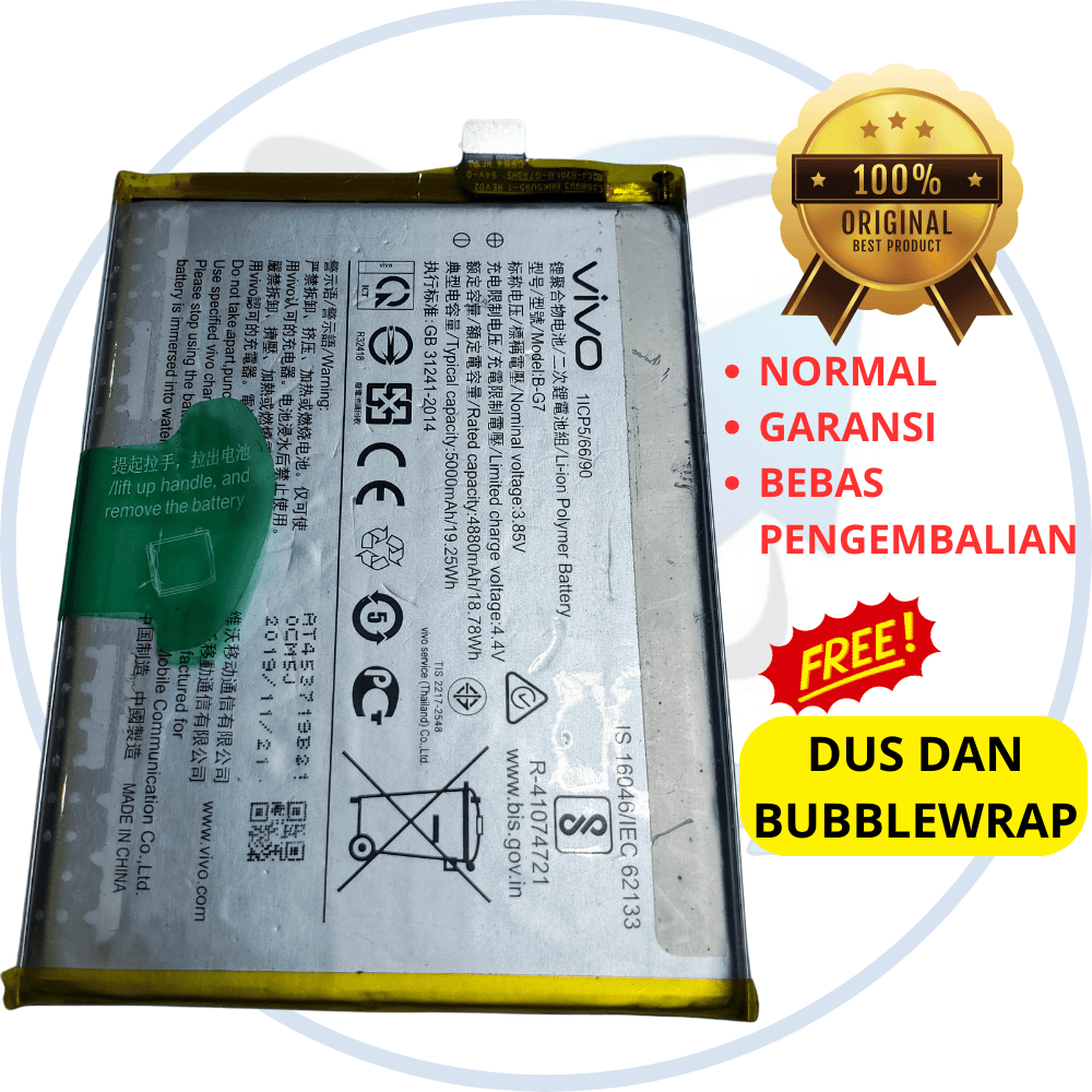 Jual baterai vivo y12 original copotan - y11 - y15 - y17 - z1 pro - b ...