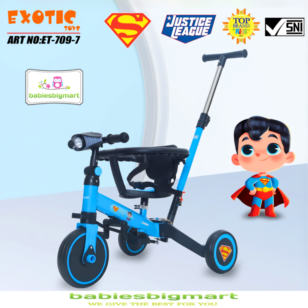 Jual BALANCE BIKE EXOTIC ET 709 -7 ET 714 NUWA T32 DORONGAN ATUR BELOK STIR 6 IN 1 SEPEDA ANAK ...