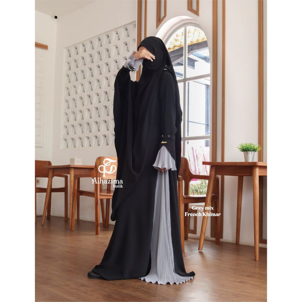 Jual AURA SERIES | SET GAMIS + FK INSTAN/KHIMAR BASIC | KAIN MAZEN ANTI ...