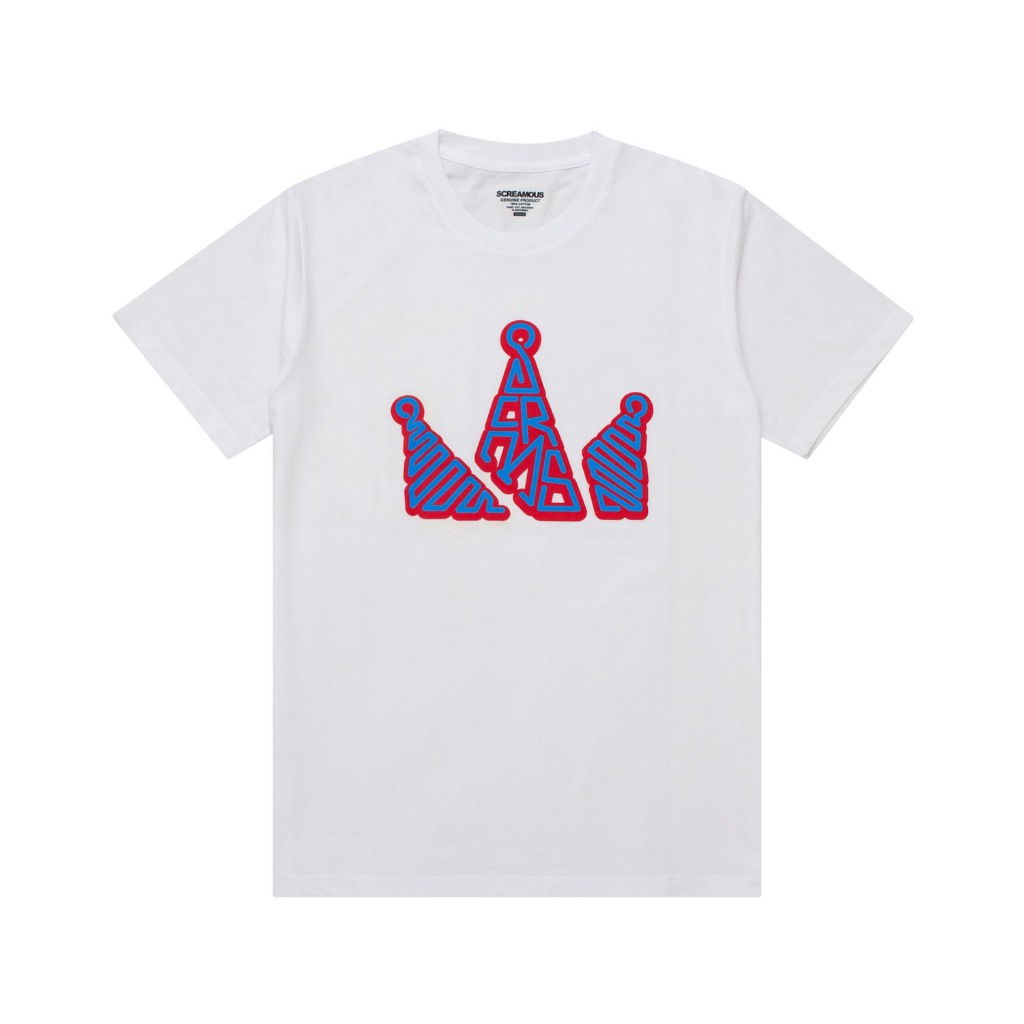 Jual Screamous Kaos T-Shirt CROWN CURVED WHITE | Shopee Indonesia