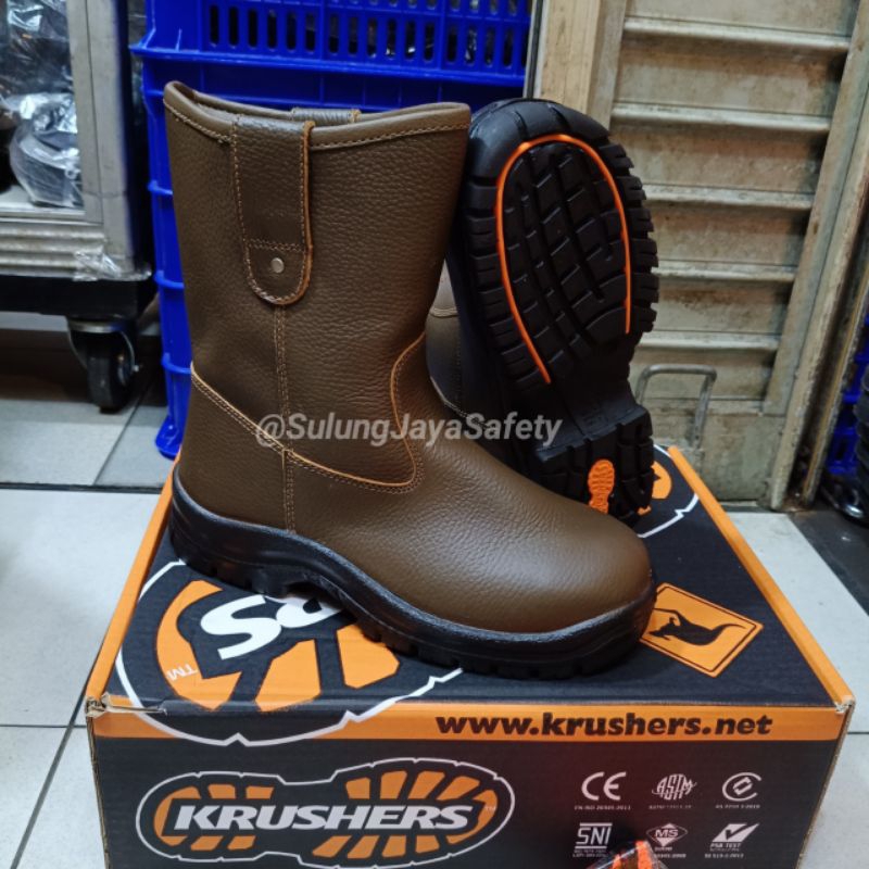 Jual SAFETY SHOES KRUSHERS TEXAS BROWN ( COKELAT ) ORIGINAL 100% ...