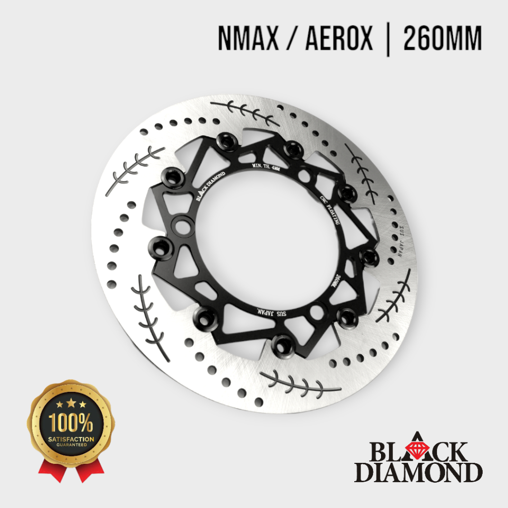Jual Black Diamond - Front Disc Brake 260mm AEROX Old New NMAX Connected Turbo Techmax Piringan ...
