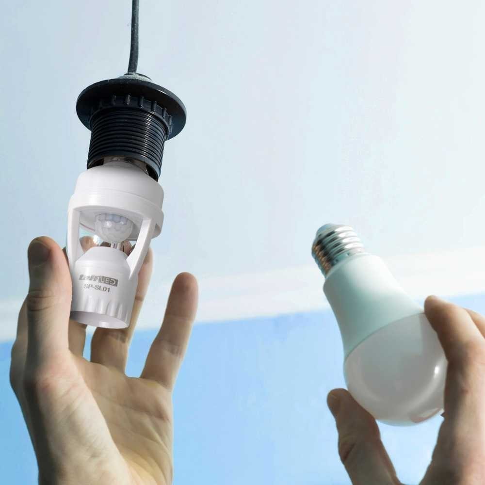 Jual Sensor Gerak Otomatis Smart Fitting Lampu /E27 Infrared PIR ...