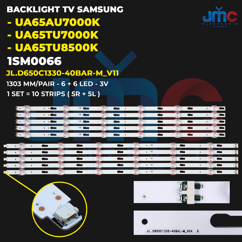 Jual Backlight TV SAMSUNG 65 Inch UA65TU7000 UA65TU8000 UA65AU7000 UA65TU8500K BN96-50313A ...