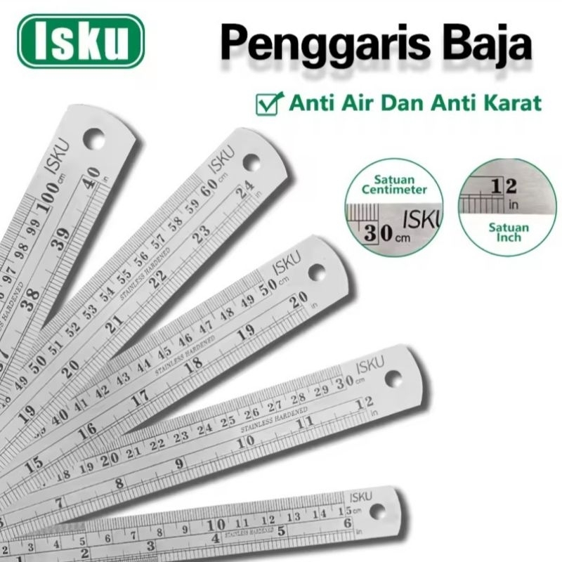 Jual Penggaris Besi 50cm Penggaris Logam/Mistar Besi/Stainless Steel ...
