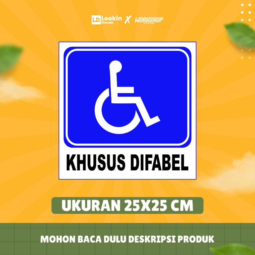Jual STIKER RAMBU/PERINGATAN KHUSUS DIFABEL | Shopee Indonesia