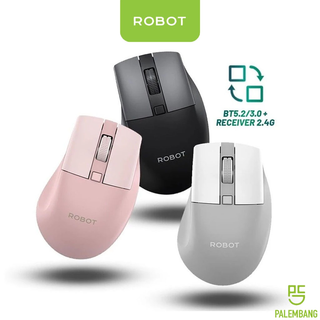 Jual Mouse Wireless ROBOT M355 Silent Click Receiver USB Bluetooth PC ...