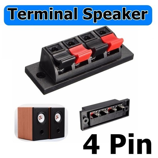 Jual Terminal Jepit Panel Speaker 4 Pin Mono Stereo Kabel 4P Power ...