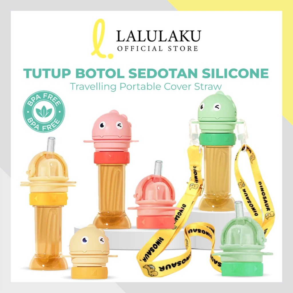 Jual Tutup Botol Minuman Bayi Anti Tumpah Dengan Sedotan Free Tali ...