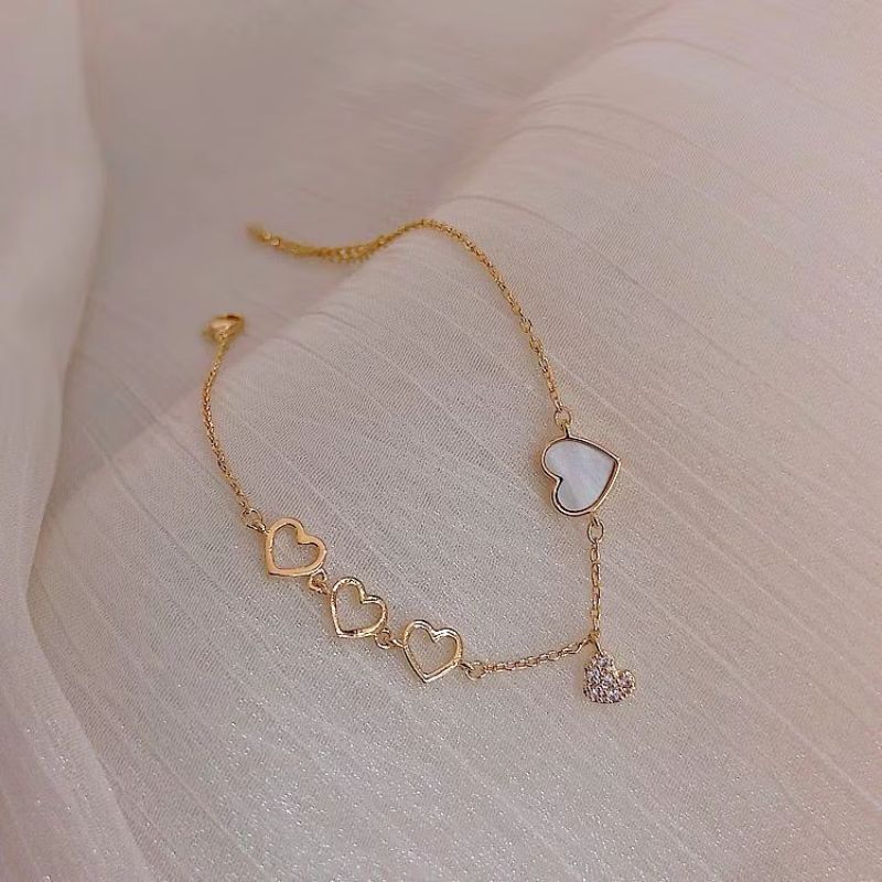 Jual Gelang Motif Love Simple Gold Kekinian | Shopee Indonesia