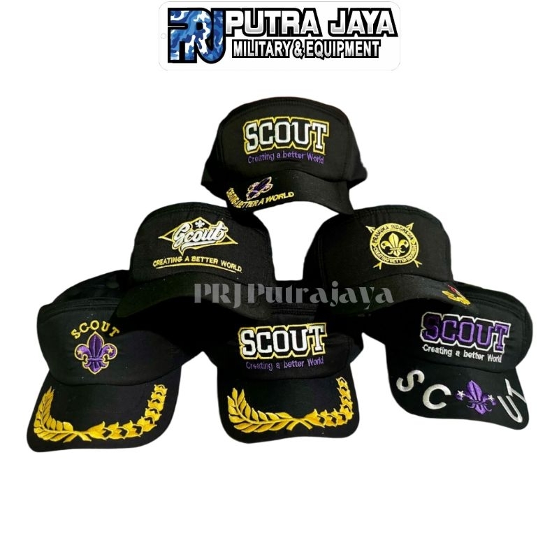 Jual TOPI LAPANGAN PRAMUKA SCOUT BAHAN DRILL TEBAL DAN HALUS BORDIR ...