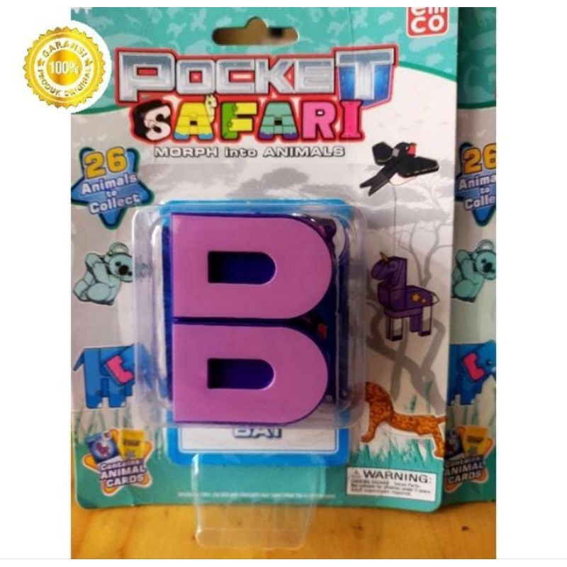 Jual EMCO POCKET SAFARI HURUF B FOR BAT KELELAWAR MORPH ANIMALS HURUF ...