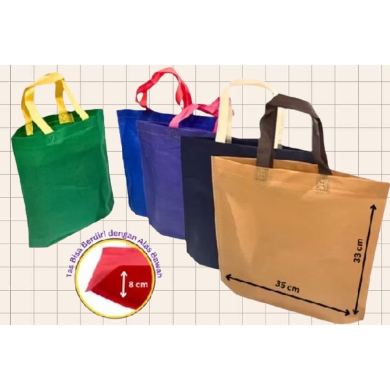 Jual Tas Spundbond 35X33 tebal 75 Gsm Goodybag tote bag laken model ...