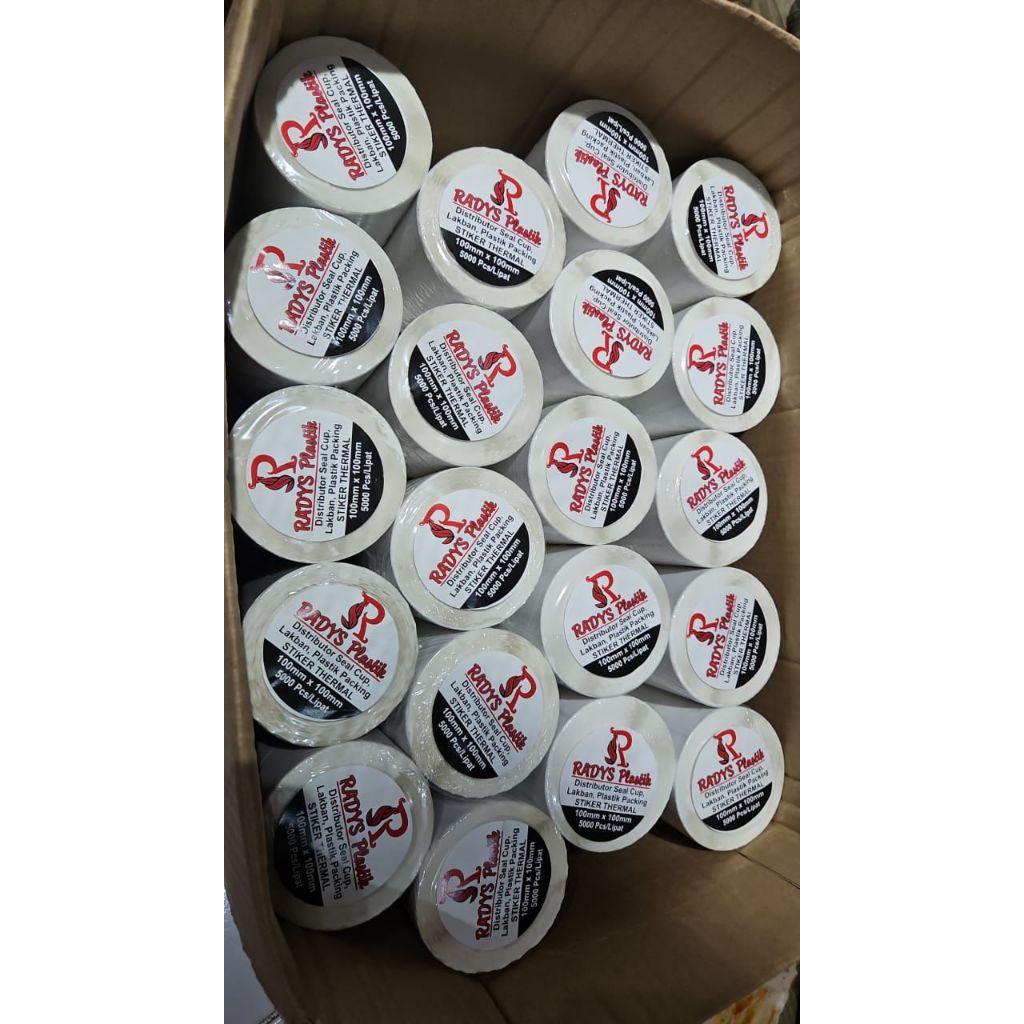 Jual 24 ROLL (1DUS/KARTON) LABEL THERMAL / STIKER THERMAL 100X100 ISI ...
