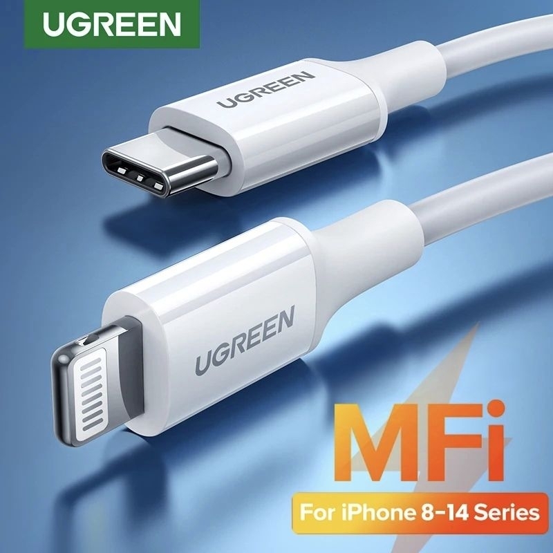 Jual Ugreen USB Type C to Lightning Cable MFi Certified Support PD Fast Charging Iphone 14 13 12 ...
